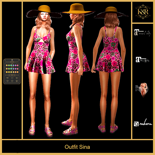 Second Life Marketplace - K&R - Outfit Sina - HUD - DEMO